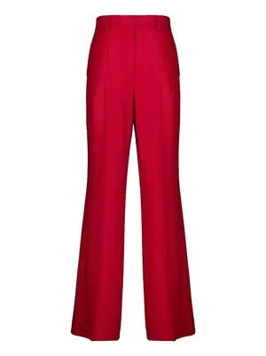 PAULA Stacy Dahlia Wide-leg Tailored Twill Pants - Red