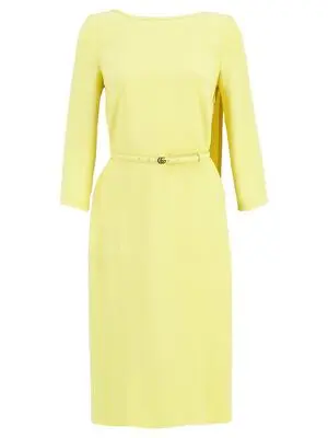 Gucci Silk Cady Mid-length Dress - Yellow