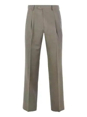 Auralee Pinstriped Wool Trousers - Grey