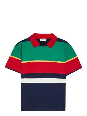 Versace Striped Layered Cotton T-shirt - Multicoloured 1