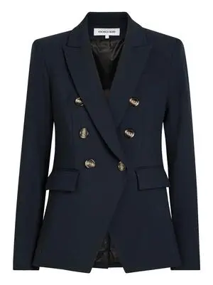 Veronica Beard Miller Dickey Crepe Blazer - Navy