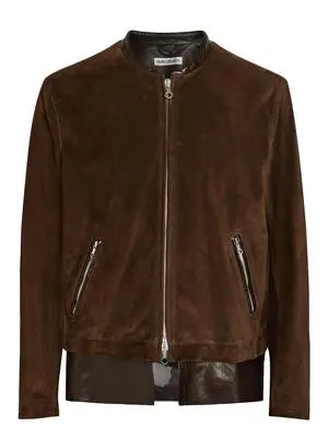 Our Legacy Drift Layered-hem Suede Jacket - Brown