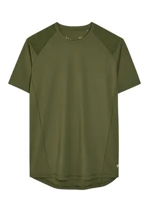 NOW YOU LIVE Stretch-jersey T-shirt - Olive