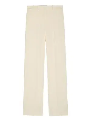 JOSEPH Morrissey Straight-leg Trousers - Ivory