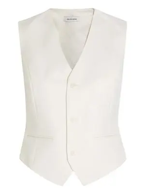 ANINE BING Mario Woven Vest - Ecru