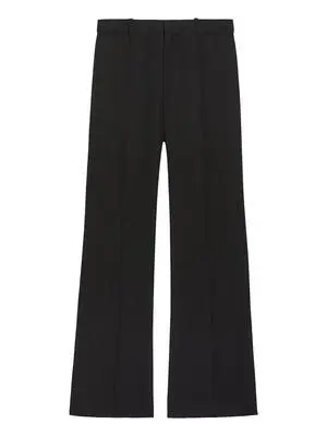 Chloé Cotton Flared-Leg Trousers Black