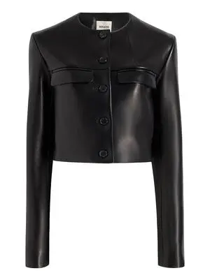 Khaite Roto Leather Jacket - Black