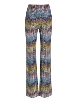 Missoni Sequin-embellished Metallic-knit Trousers - Multicoloured