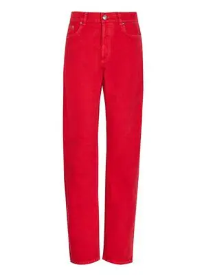 Versace Straight-leg Denim Jeans - Red