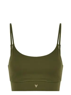 NOW YOU LIVE Leamington Stretch-jersey Bra Top - Olive