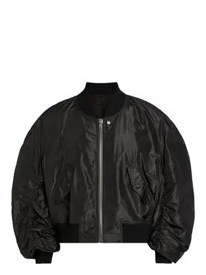 Rick Owens Silk Bomber Jacket - Black