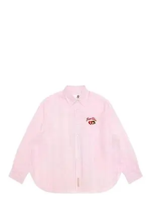 AAPE BY *A BATHING APE Embroidered Striped Shirt - Pink