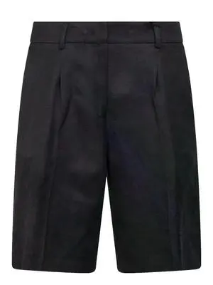 PT TORINO Pleated Shorts - Black