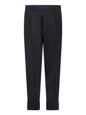 PT TORINO Pleated Tailored Trousers - Black