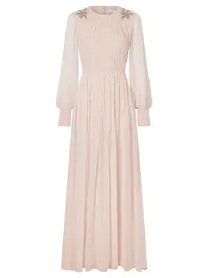 Erdem Crystal-embellished Crêpon Gown - Pink