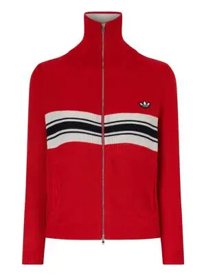 ADIDAS ORIGINALS Logo-embroide Knitted Sweater - Red