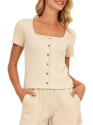 THREADS 4 THOUGHT Threads 4 Thought Jamila Smocked Jersey Top Aspen