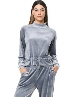 SERGIO TACCHINI Lina Velour Top - Quiet Shade