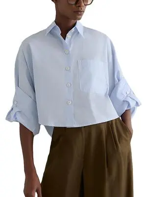 REISS Solenge Cropped Shirt