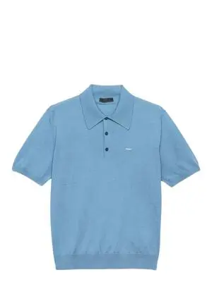 Prada Superfine Wool Polo Shirt - Blue