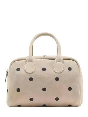 MARGESHERWOOD Polka Dot Bowling Bag Neutrals