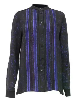Proenza Schouler Printed Long Sleeve Blouse - Black