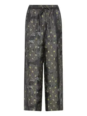 GANNI Floral-pattern Trousers - Grey