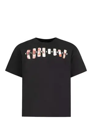 PLEASURES Wounded Round-neck T-shirt - Black