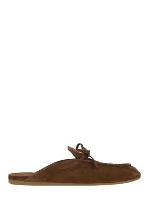 MIU MIU Open Heel Suede Loafers