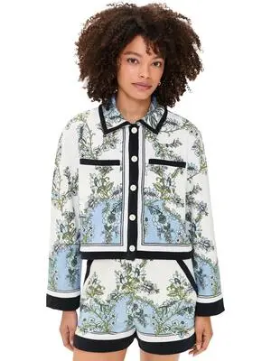 Veronica Beard Novelle Cardigan - Blue Jay Multi