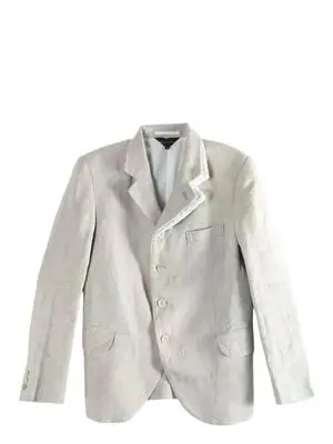 Comme Des Garçons Lace-trimmed Single-breasted Blazer - Neutrals