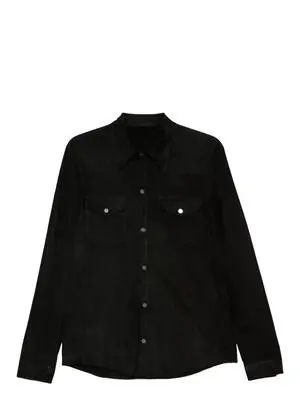 SALVATORE SANTORO Suede Shirt - Black