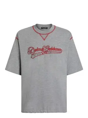Dolce & Gabbana Embroidered T-shirt - Grey
