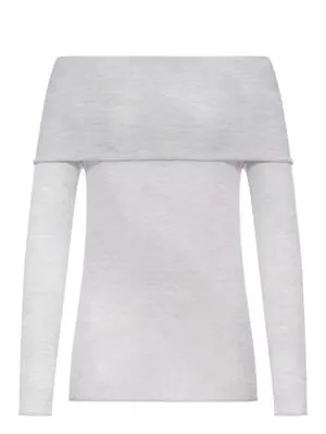 ROBERTO COLLINA Off-shoulder Sweater - Grey