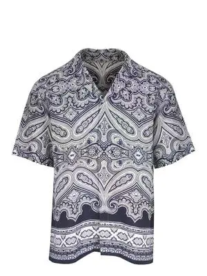 Orlebar Brown Paisley Woven Shirt - Blue