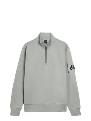 Moose Knuckles Hartsfield Half-zip Cotton Sweatshirt - Grey