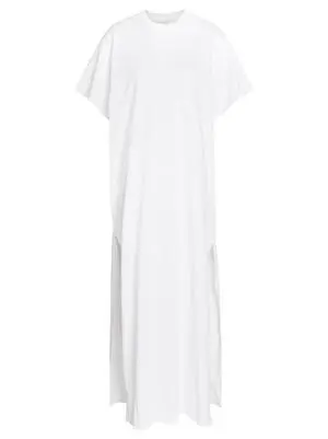 RÙADH Cotton Maxi T-shirt Dress - White