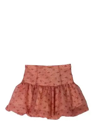 GANNI Shibori Organza Mini Skirt - Pink