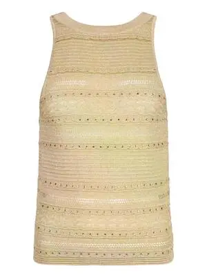 Liu Jo Openwork Knit Top - Yellow