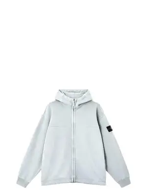 Stone Island Zip-up Cotton Hoodie - Blue