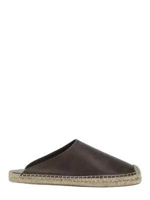 Brunello Cucinelli Leather Jute Espadrilles - Brown