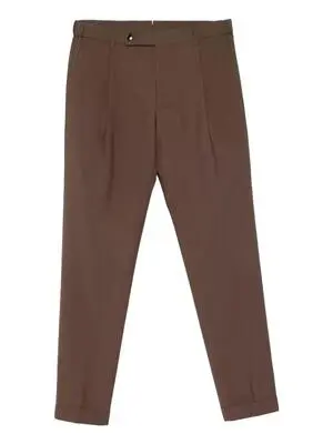 BERWICH Xretrolong Pleated Trousers Brown