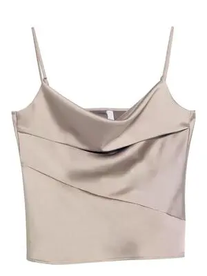 Imperial Cowl Neck Top - Neutrals