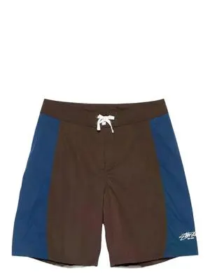 StÜssy Colourblock Shorts - Brown
