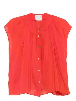 FORTE_FORTE Button Shirt - Red