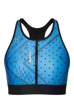 REEBOK Print Zip Bra - Blue