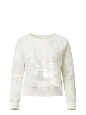 REEBOK Textured Crewneck Sweatshirt - Neutrals