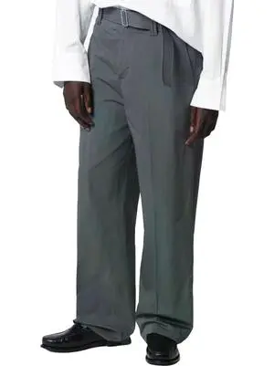 LARDINI Belted Trousers - Grey