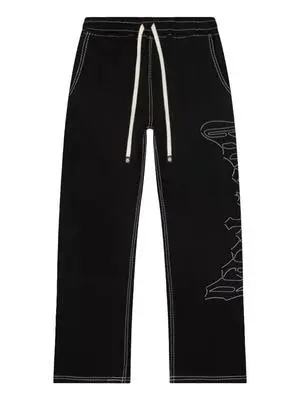 GODSPEED Stitched Logo Track Pants - Black