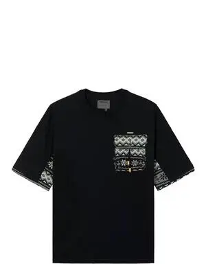 MUSIUM DIV. Patterned Pocket Cotton T-shirt - Black